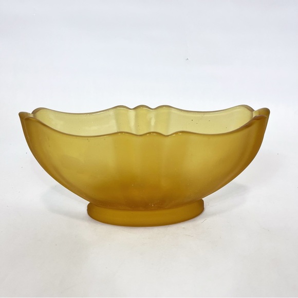 Bagley | Accents | Vintage Art Deco Bagley Bristol Frosted Amber Posey ...